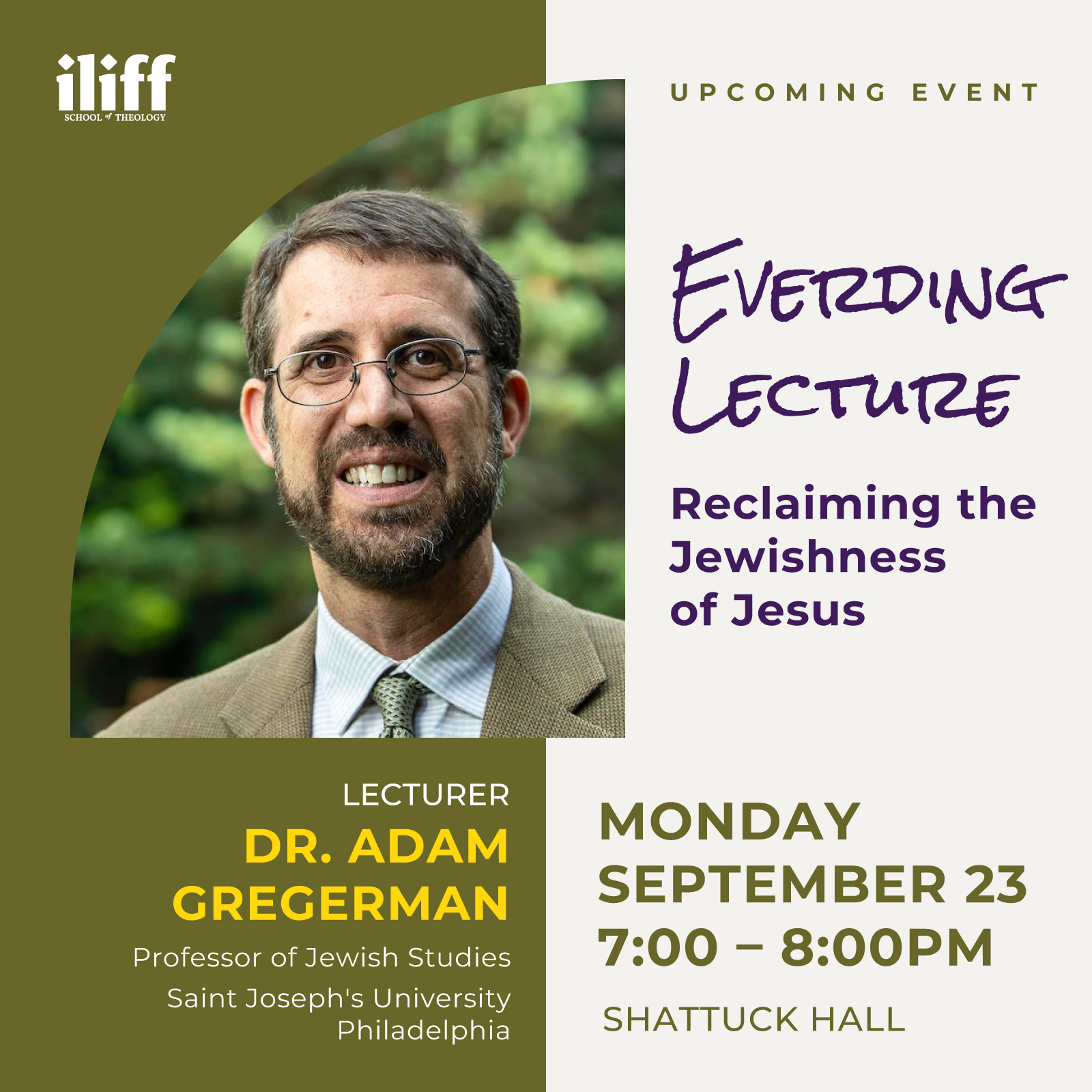 Everding Lecture: Reclaiming the Jewishness of Jesus | Iliff School of ...